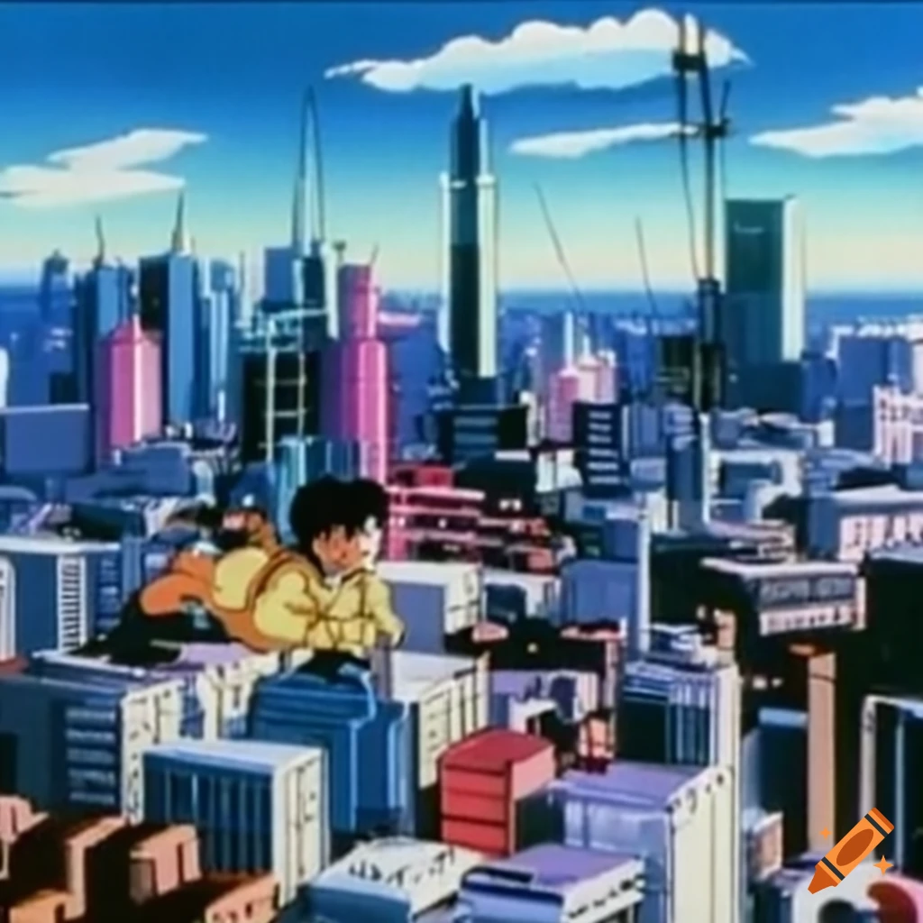 1990s anime ova: retro city on Craiyon