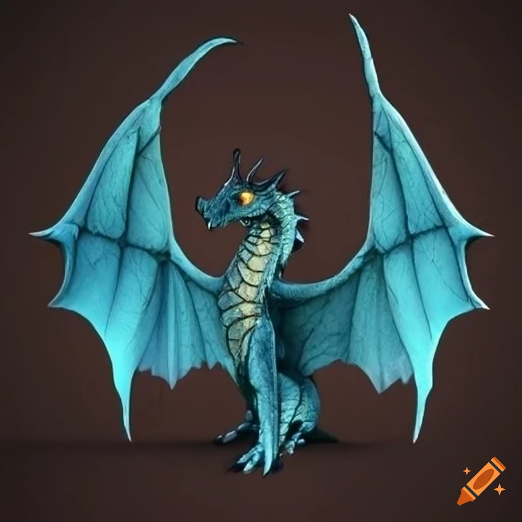 Small, short dragon wings on Craiyon