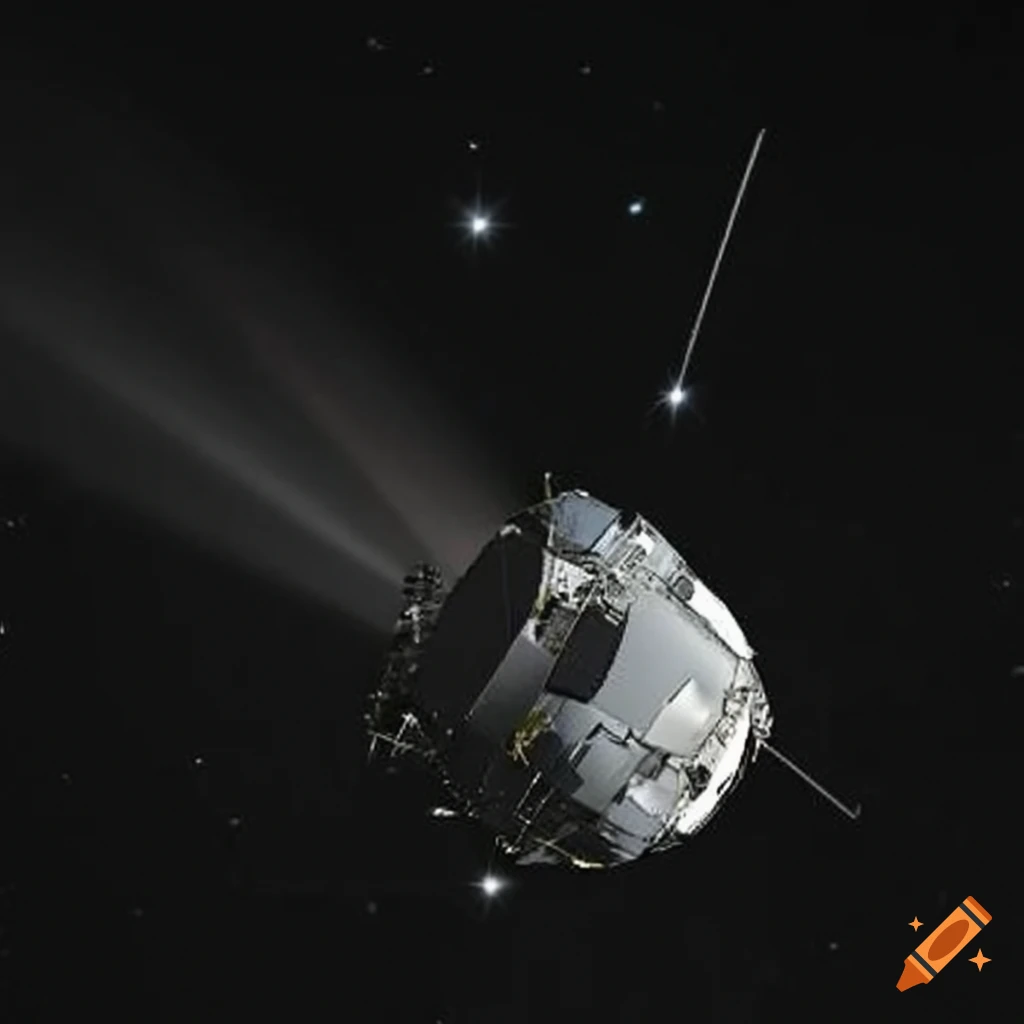 Space probe landed on a comet on Craiyon