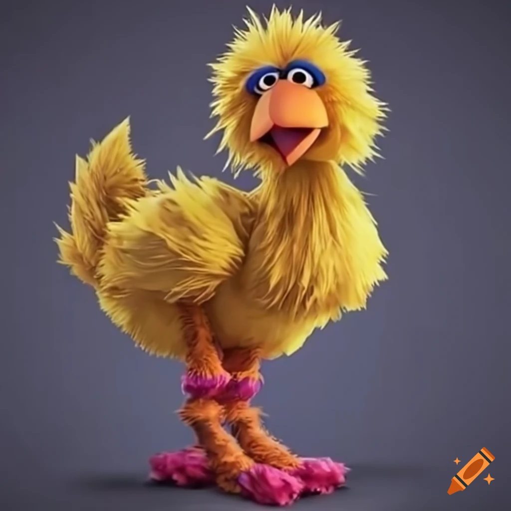 Big bird as a chocobo from final fantasy on Craiyon