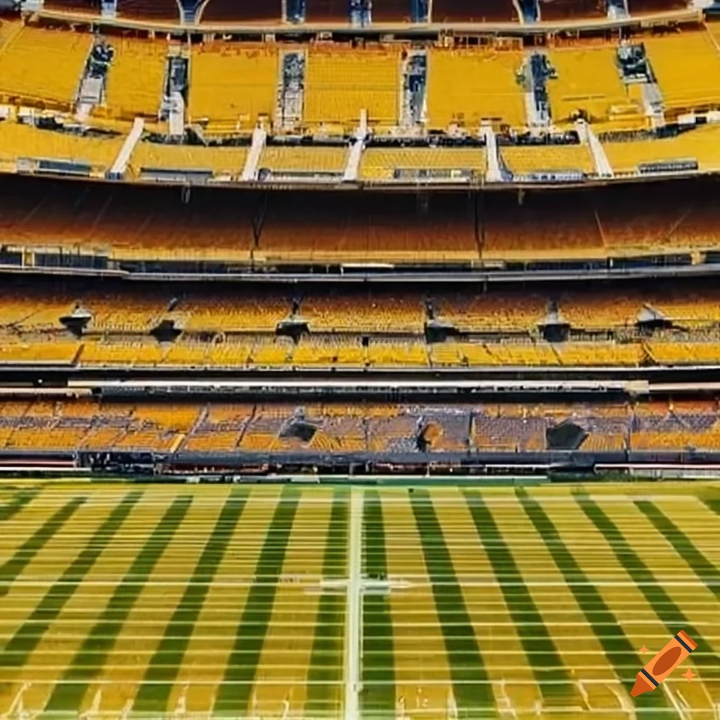 Yellow nfl stadium on Craiyon