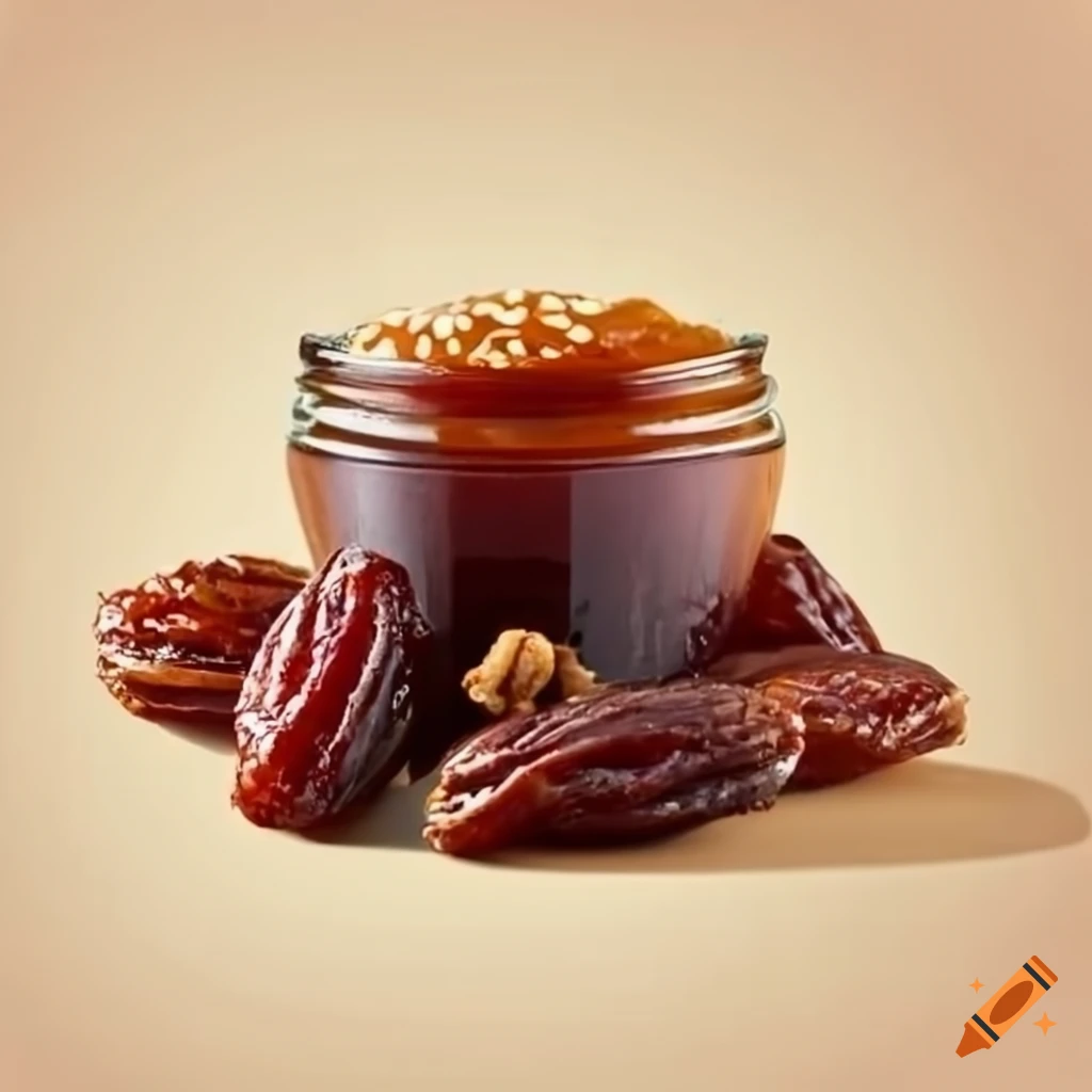 Date walnuts and sesame jam on Craiyon