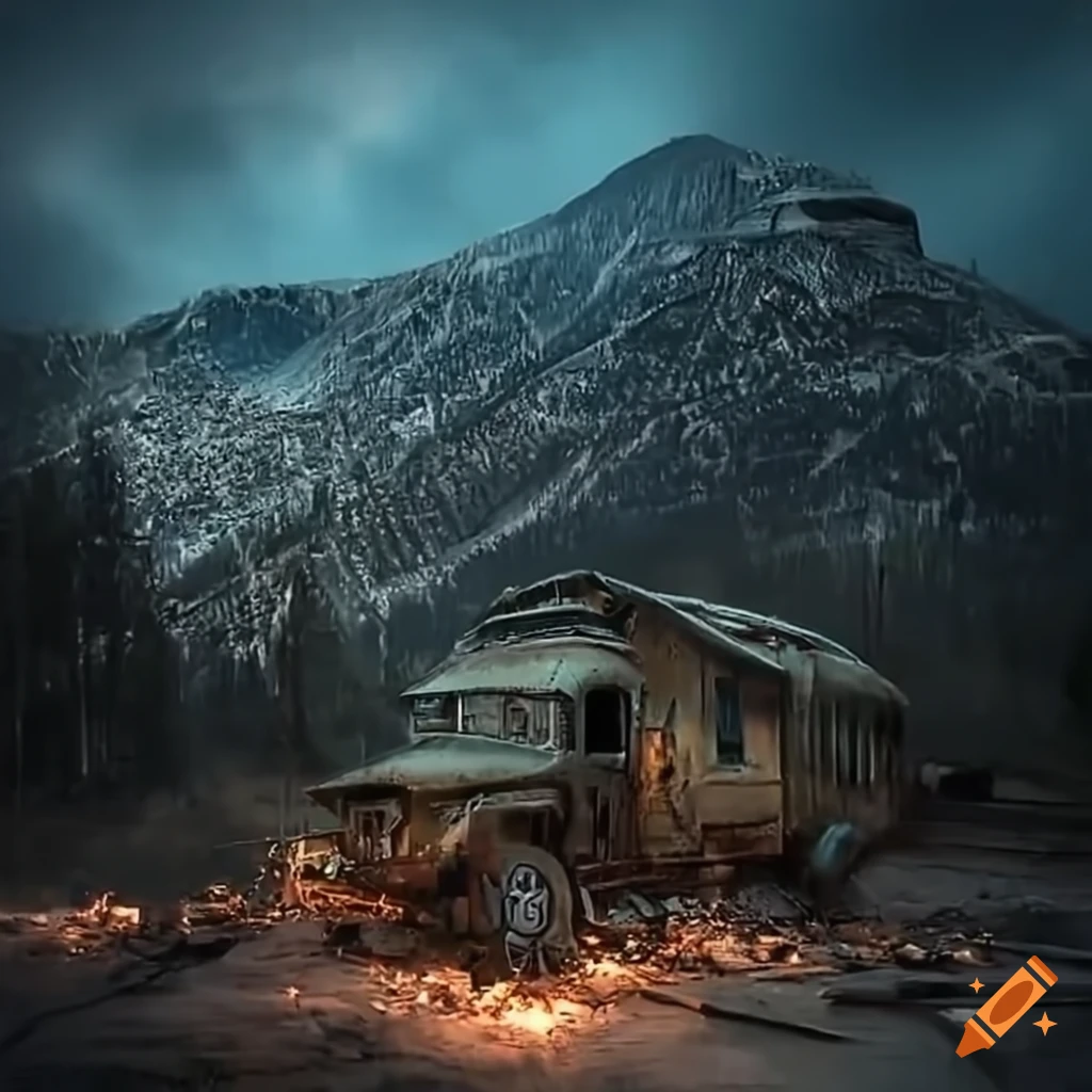 Post-apocalyptic carbondale, colorado with ai and machines taking over ...