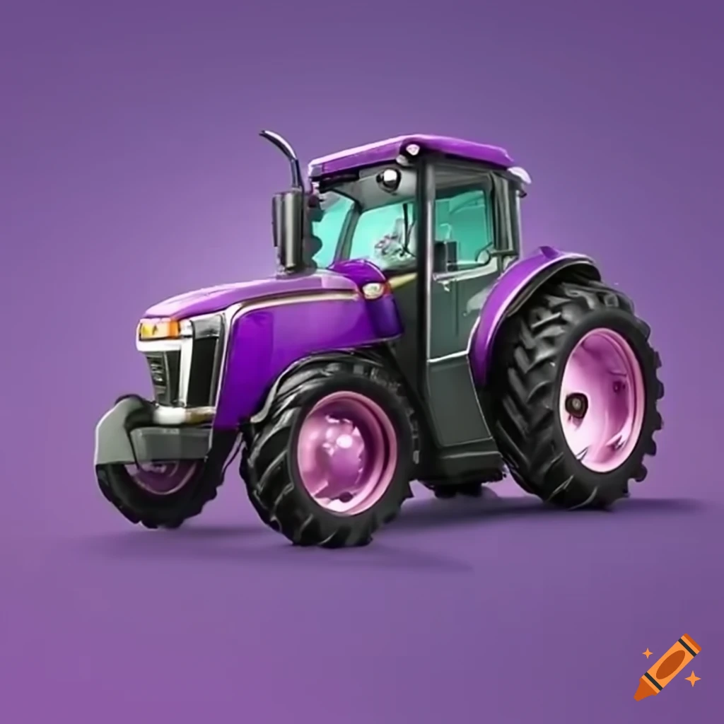 Purple tractor on Craiyon