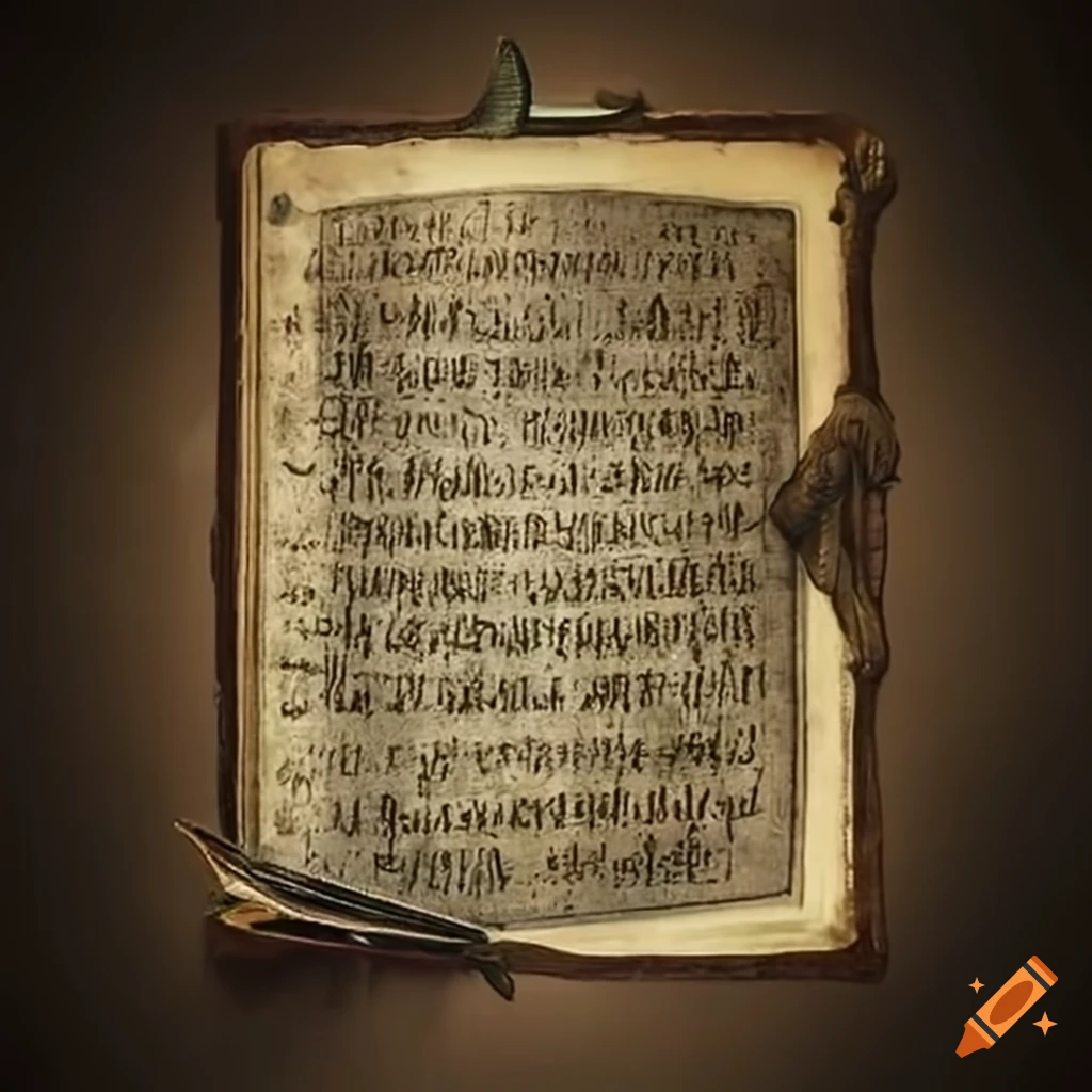 Fantasy book with mathematical inscriptions on Craiyon