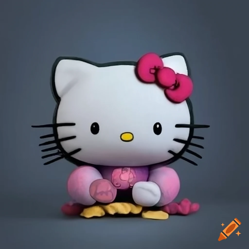 Hello kitty sleeping on Craiyon