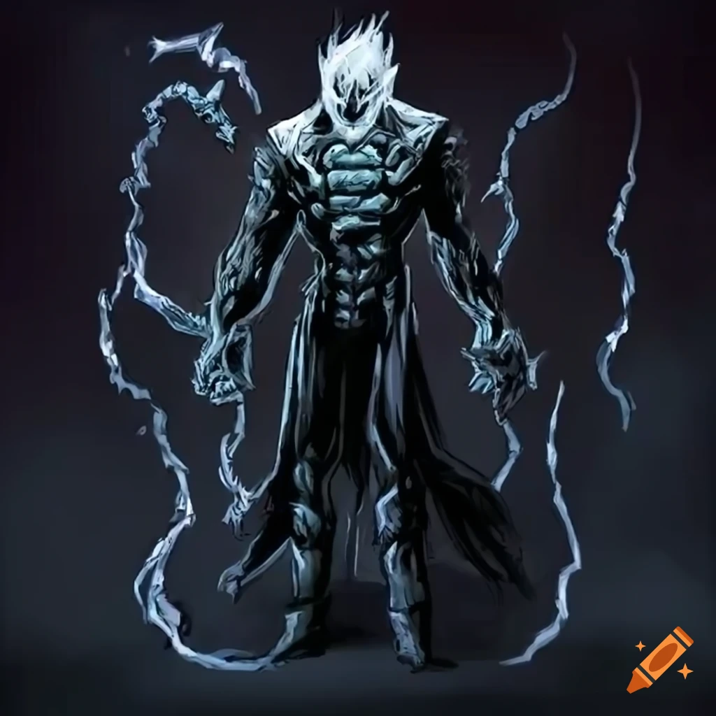 Full body sketch of ghost rider/atrocitus on Craiyon