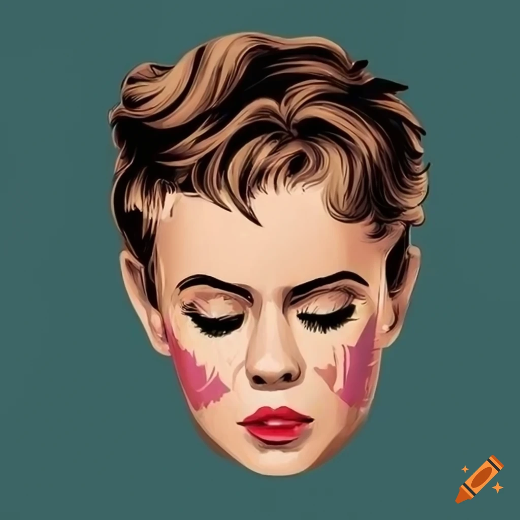 Retro art face card boy on Craiyon