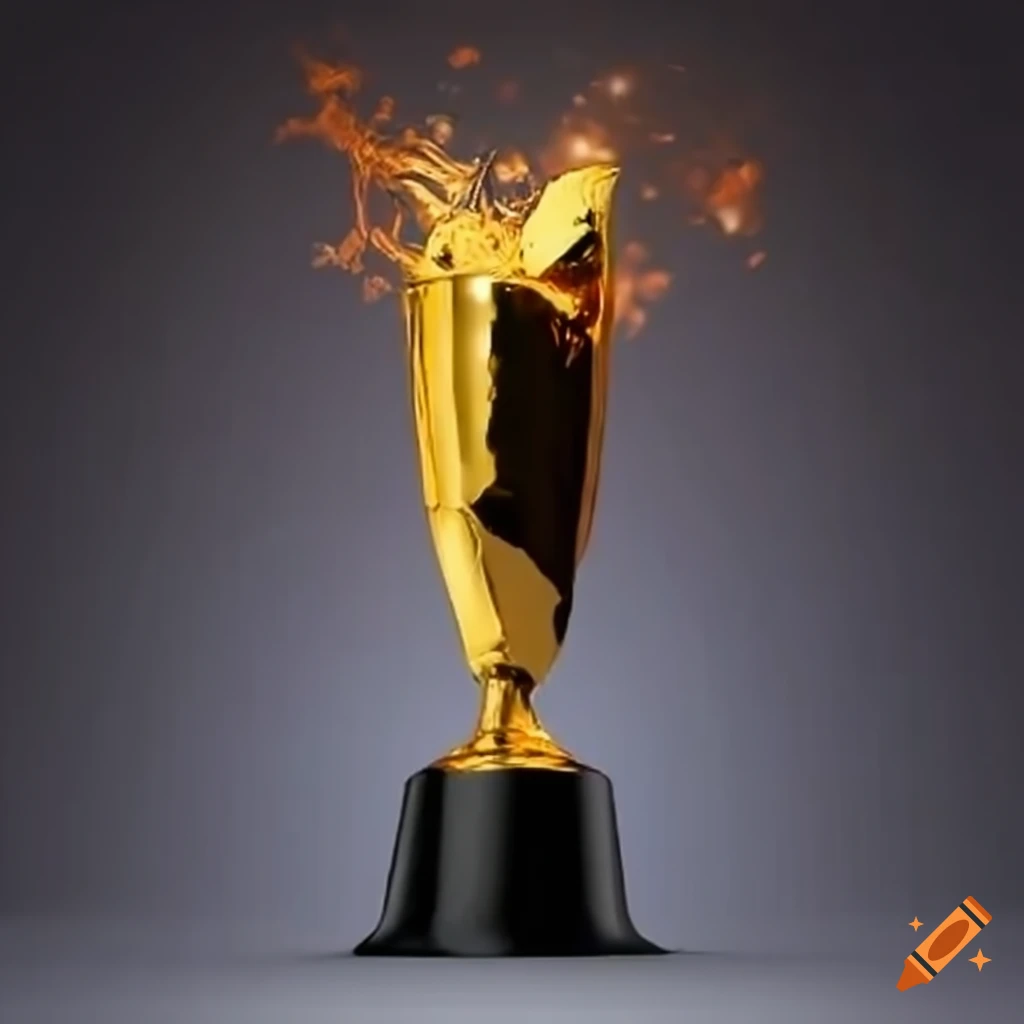 Competition for a golden trophy on Craiyon