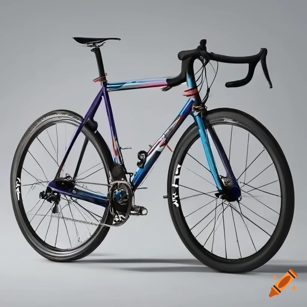 Custom-painted road bicycle with sleek steel frame inspired by BMW on ...