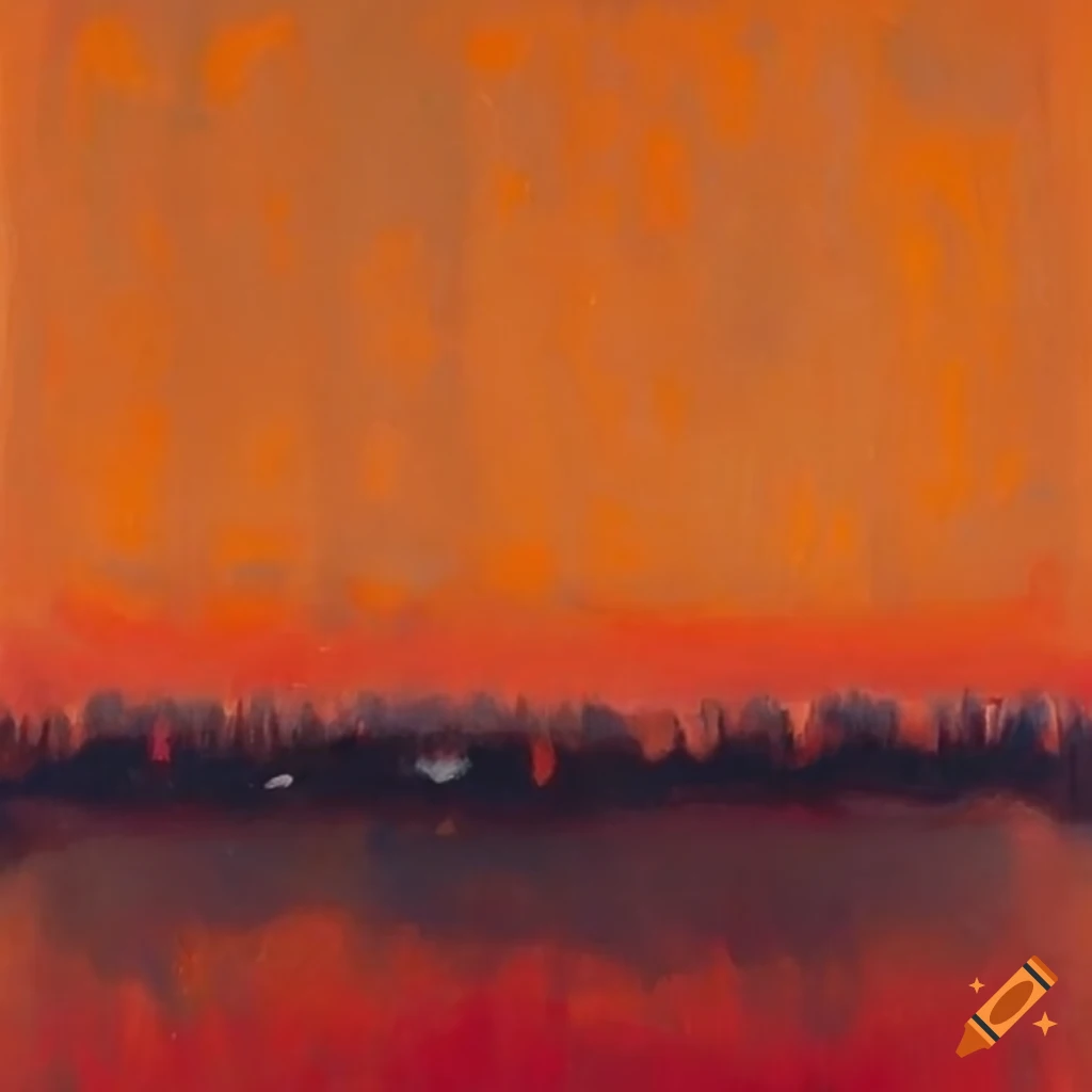 Norman rockwell landscape painting in rothko style on Craiyon