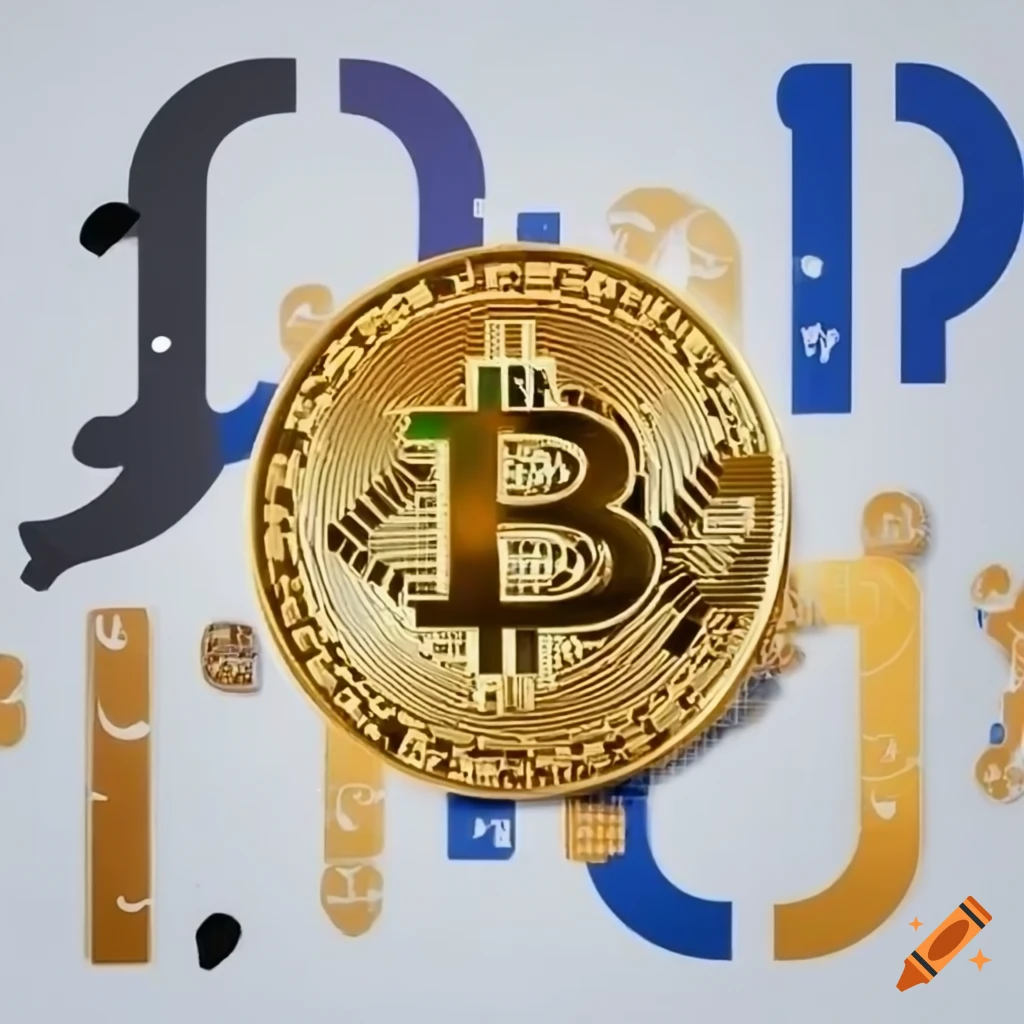 Python and bitcoin symbols combined on white background on Craiyon