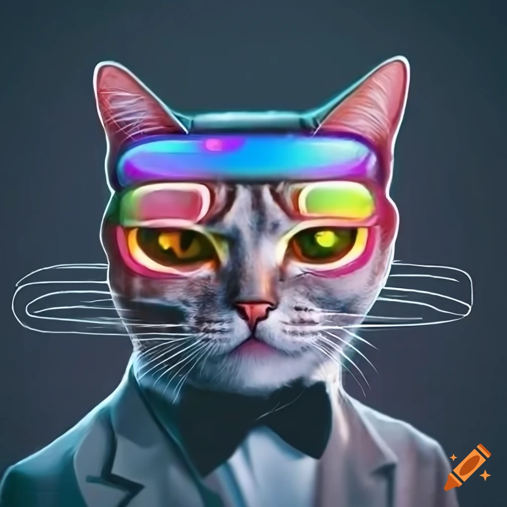 Hacker cat on Craiyon