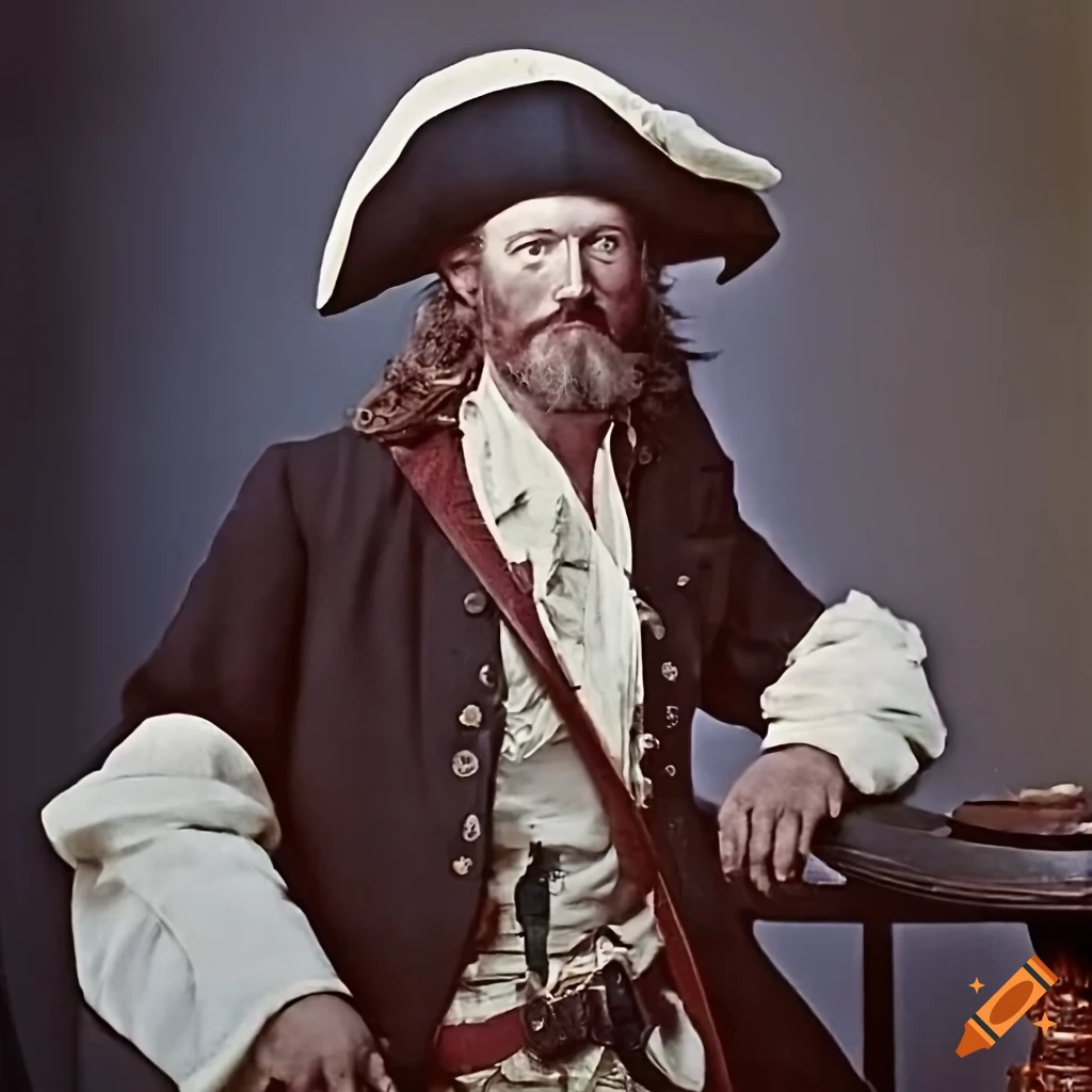 High-resolution color photo of pirate Long John Silver on Craiyon