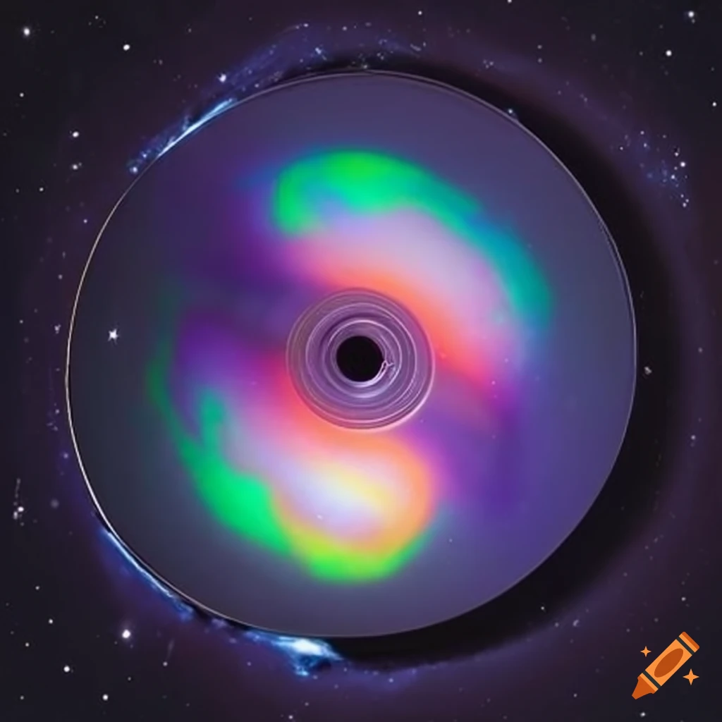 Cd record created from the milky way galaxy on Craiyon