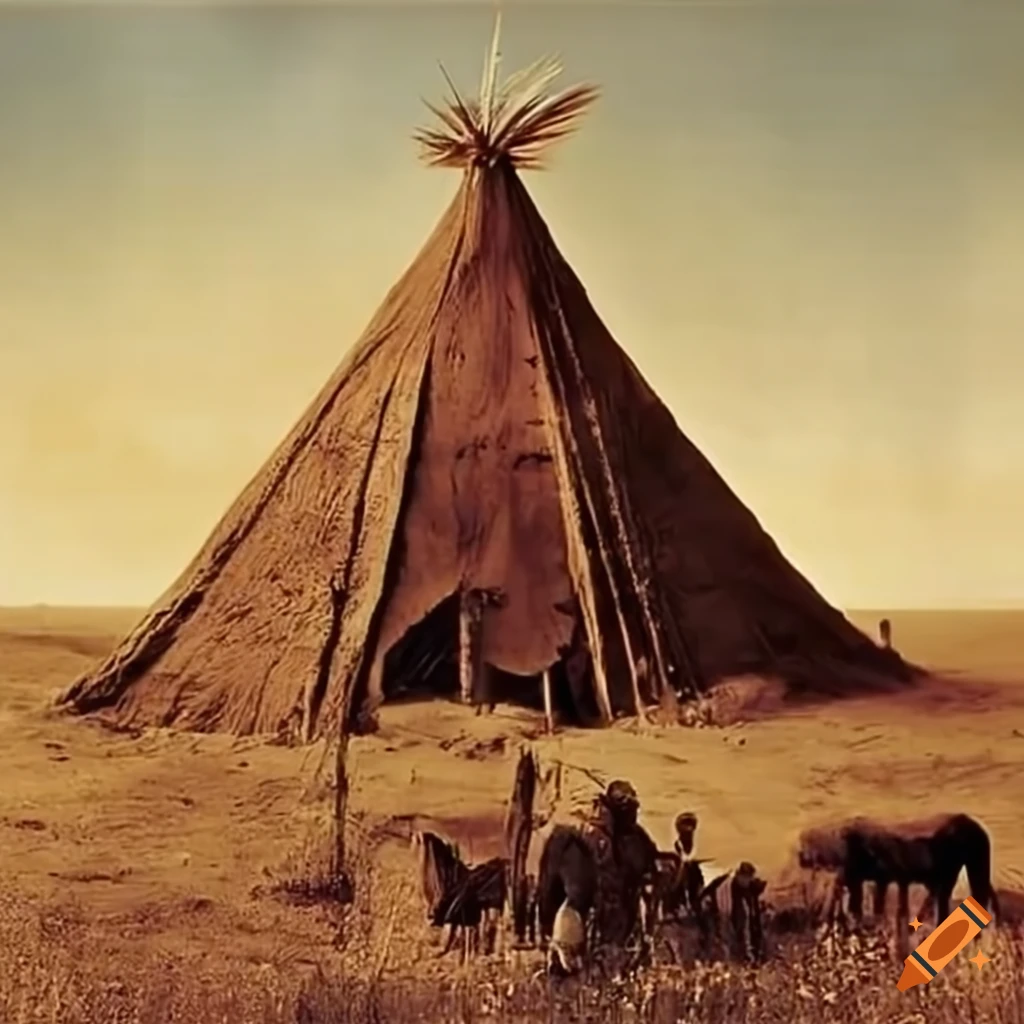 Native american reservation scene from the 1890s on Craiyon