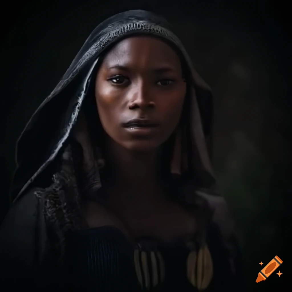 Medieval rogue of African and Latin American descent in a lively ...