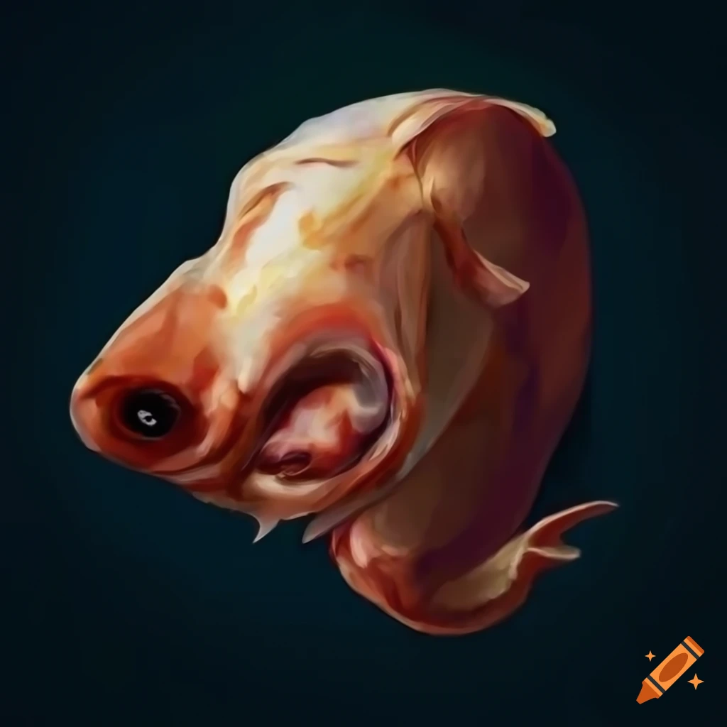 Digital painting of white fish paste on Craiyon