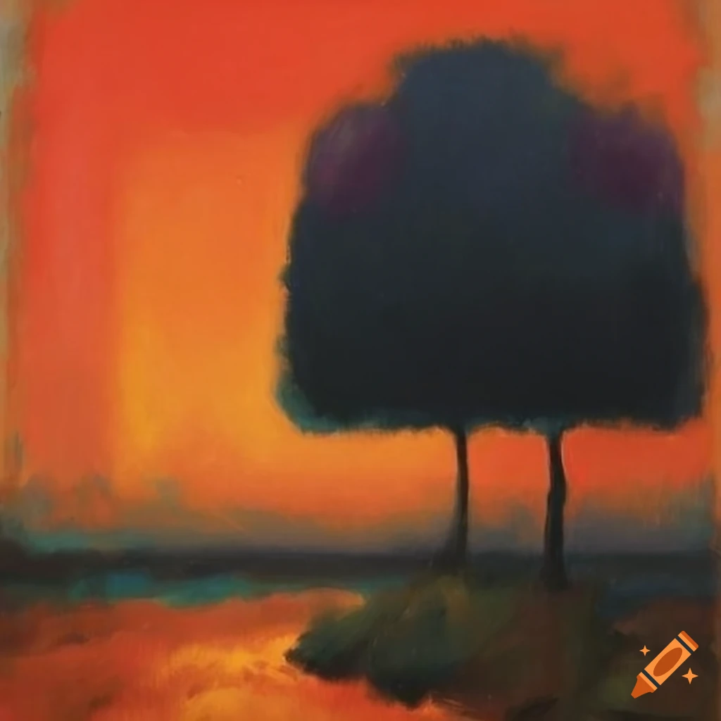 Norman Rockwell landscape painting in Rothko style on Craiyon