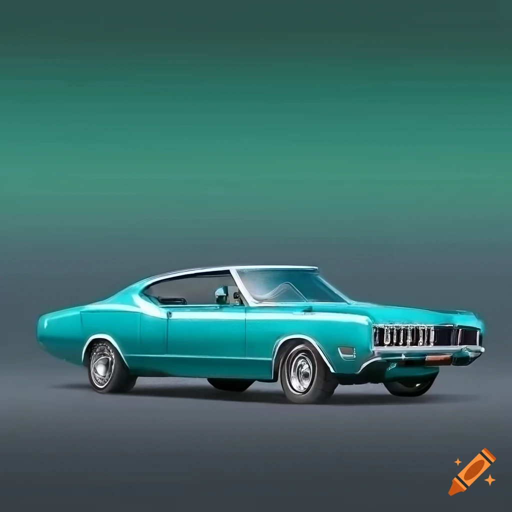 Turquoise and white 1969 mercury montego on Craiyon