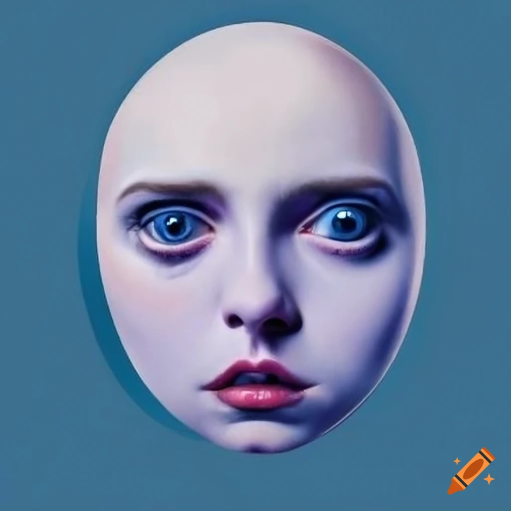 Blue circle with a face on Craiyon