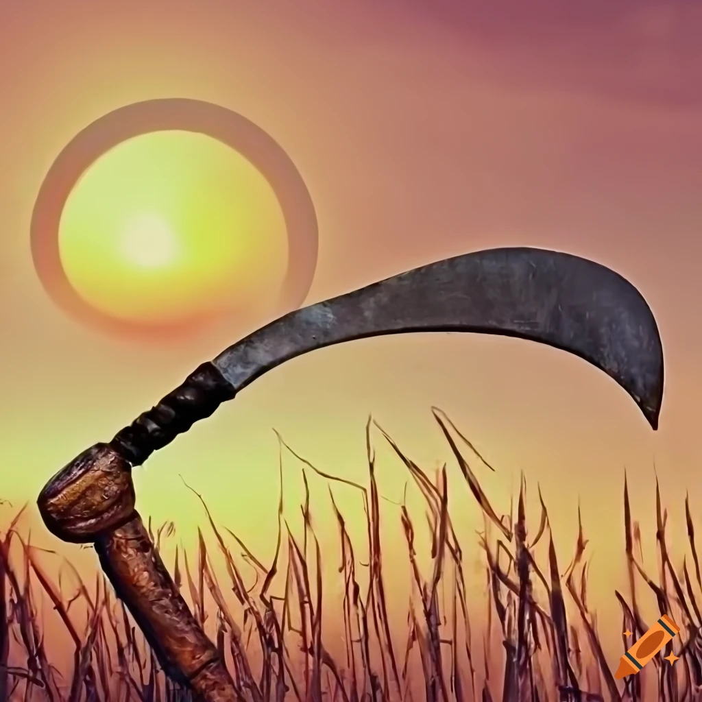 Authentic agricultural tools - scythe, sickle, and grain reaper on Craiyon