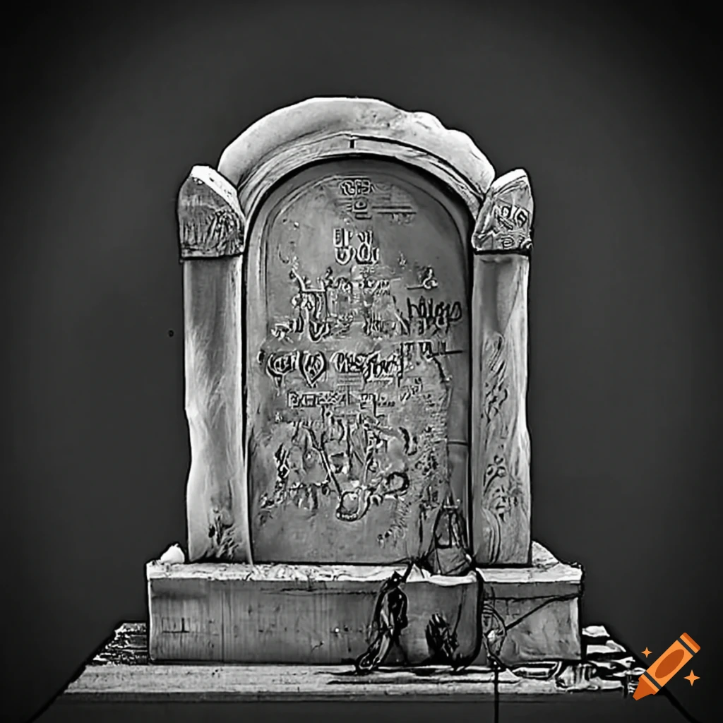 Tombstone for dj ray-ray on Craiyon