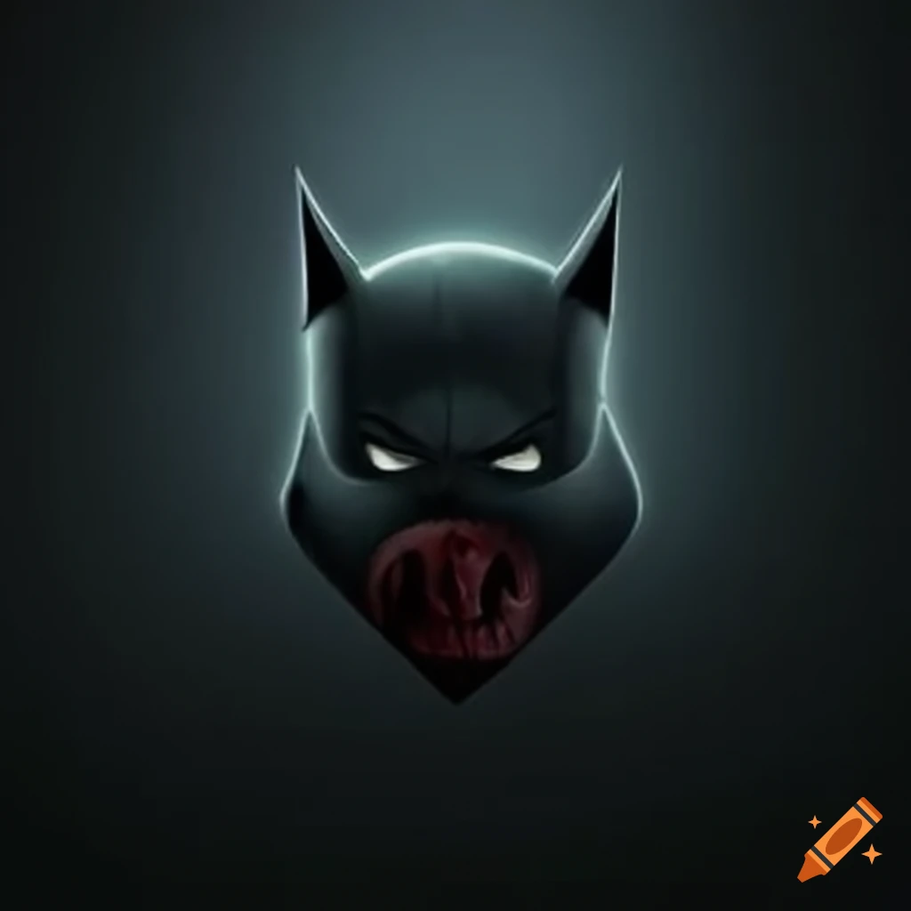 Pig in the style of the Batman logo on Craiyon