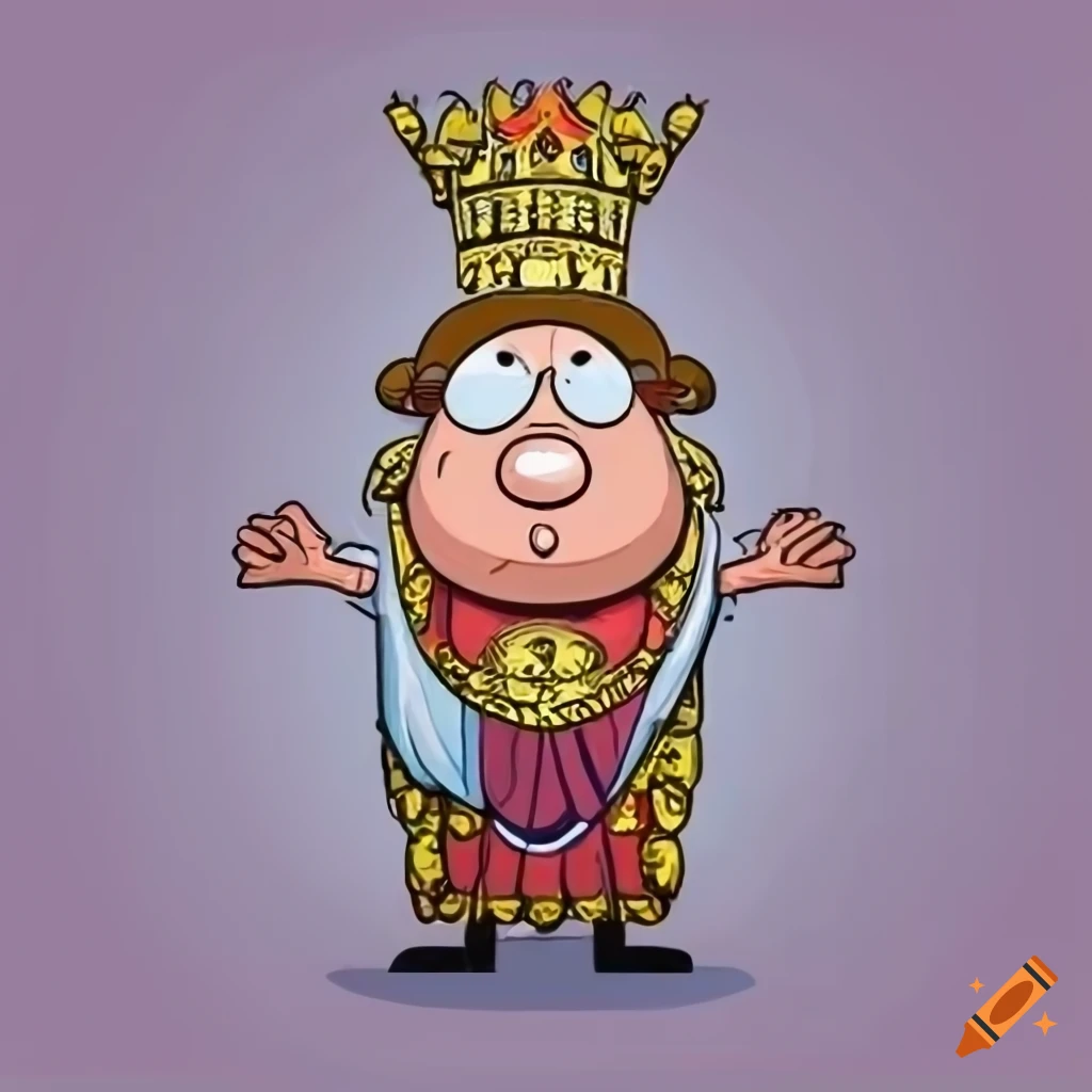 Colorful cartoon of an ancient roman emperor on Craiyon