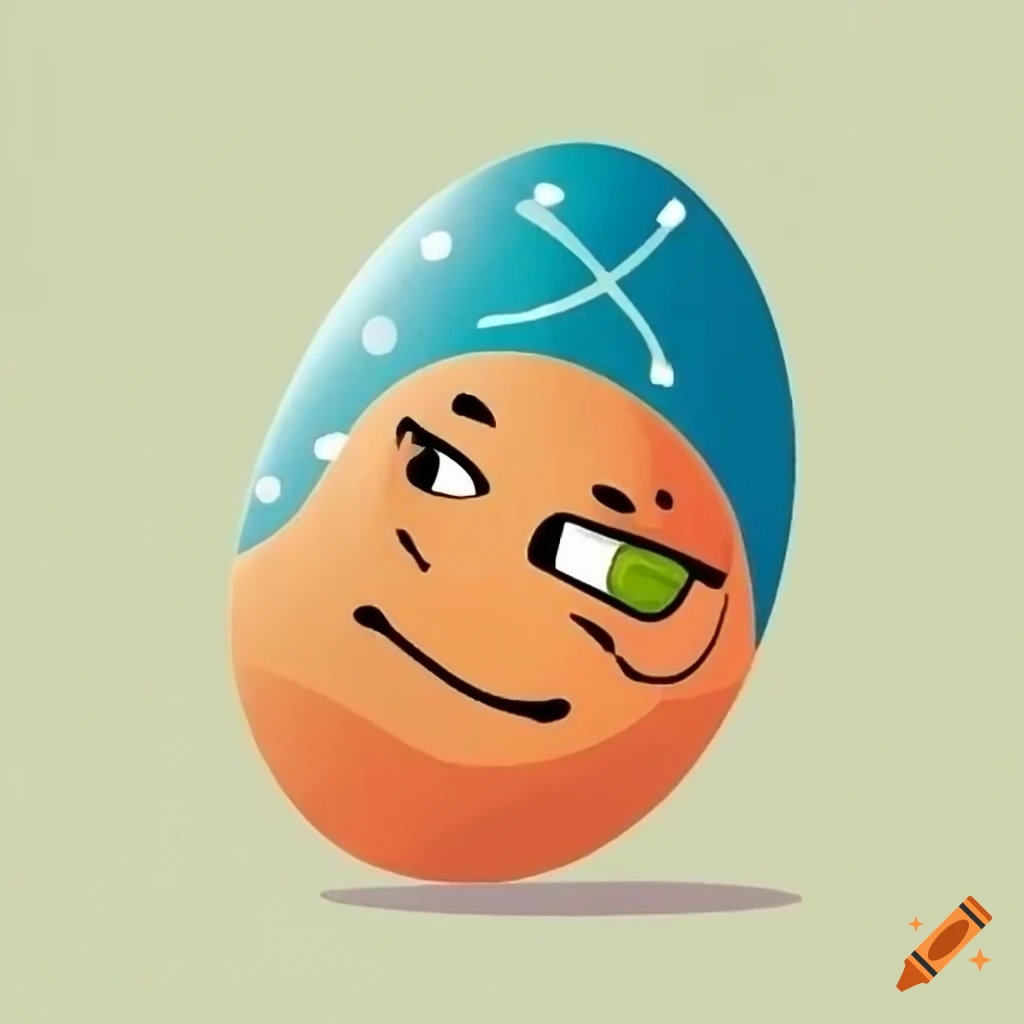 Easter egg meme logo with funny and unique heads on Craiyon