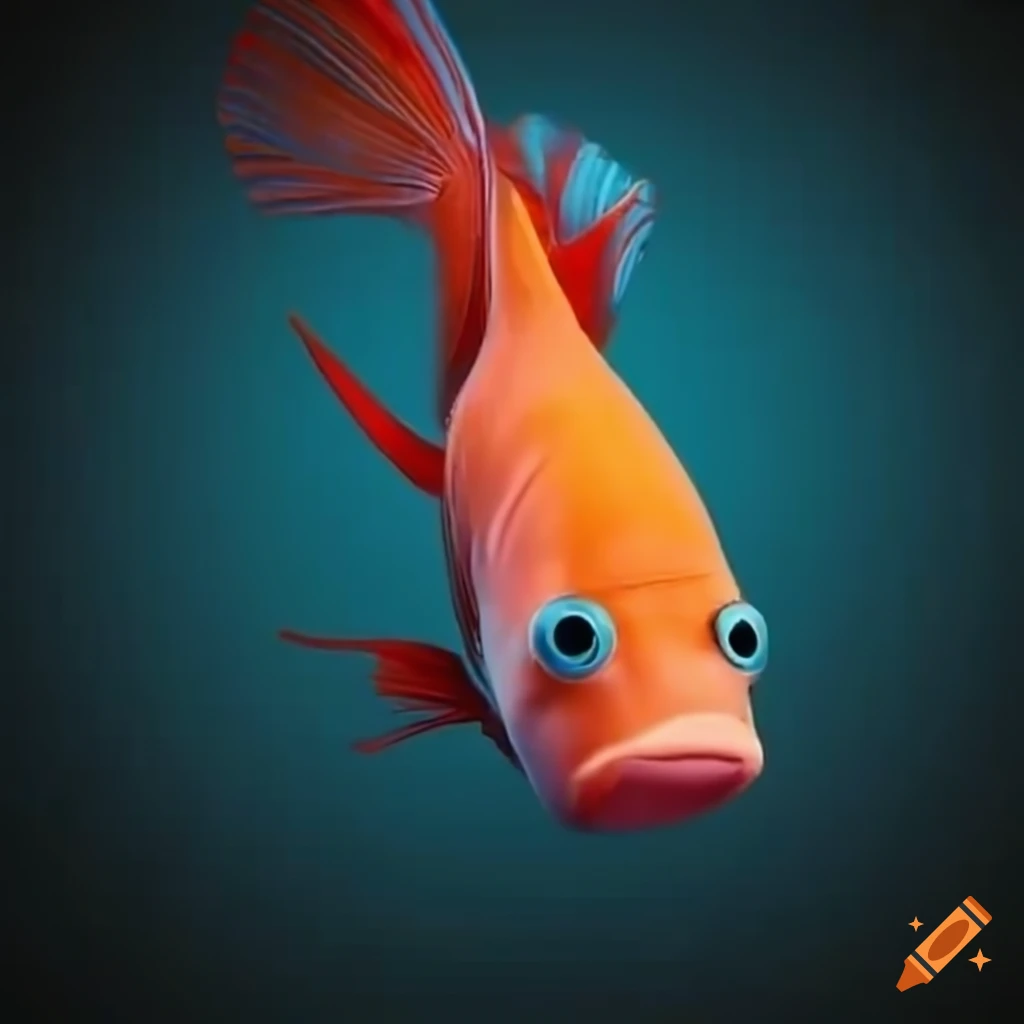 Beta fish with boxing gloves in a colorful aquarium scene on Craiyon