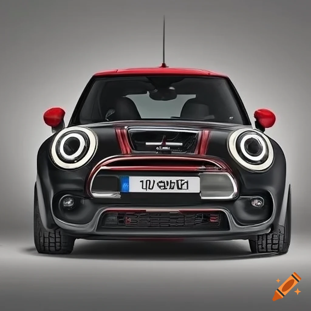 Black mini cooper jcw f56 with red roof on Craiyon