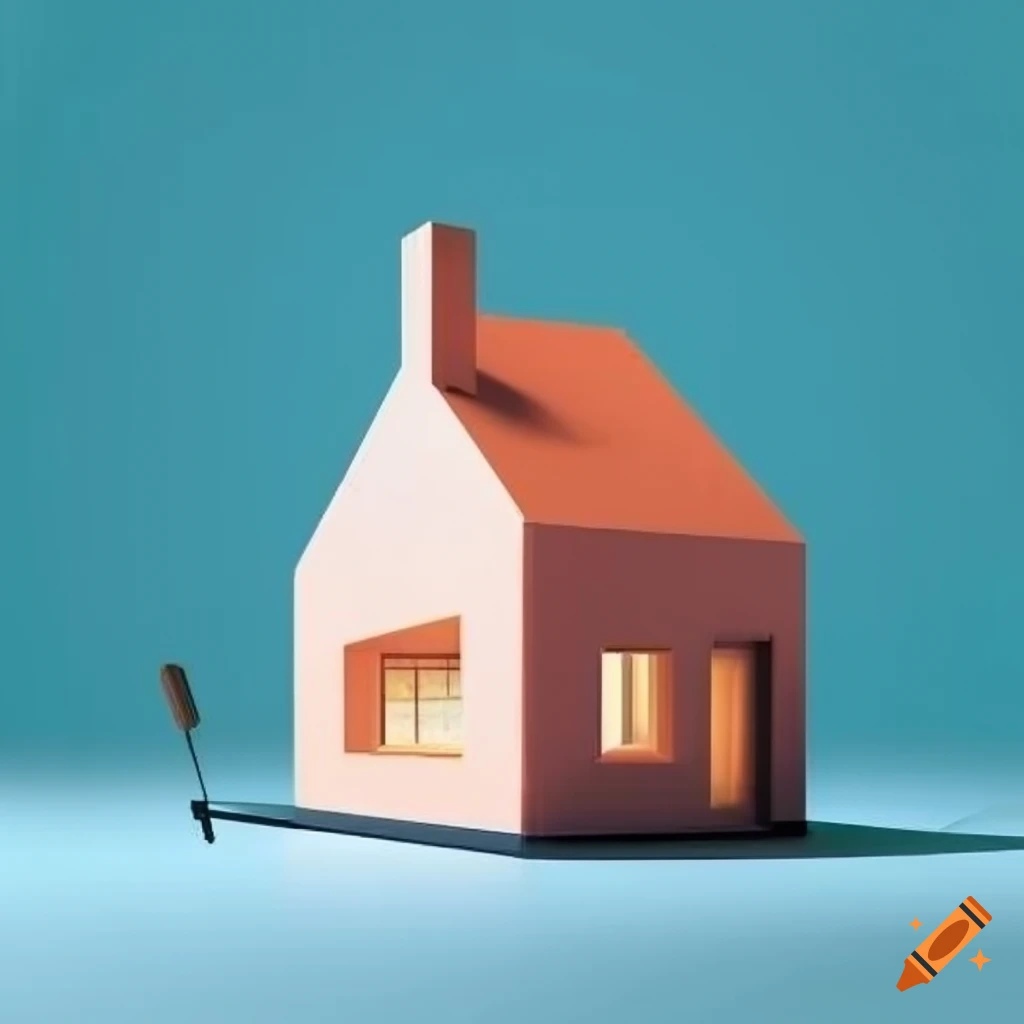 Simple house icon for presentations on Craiyon