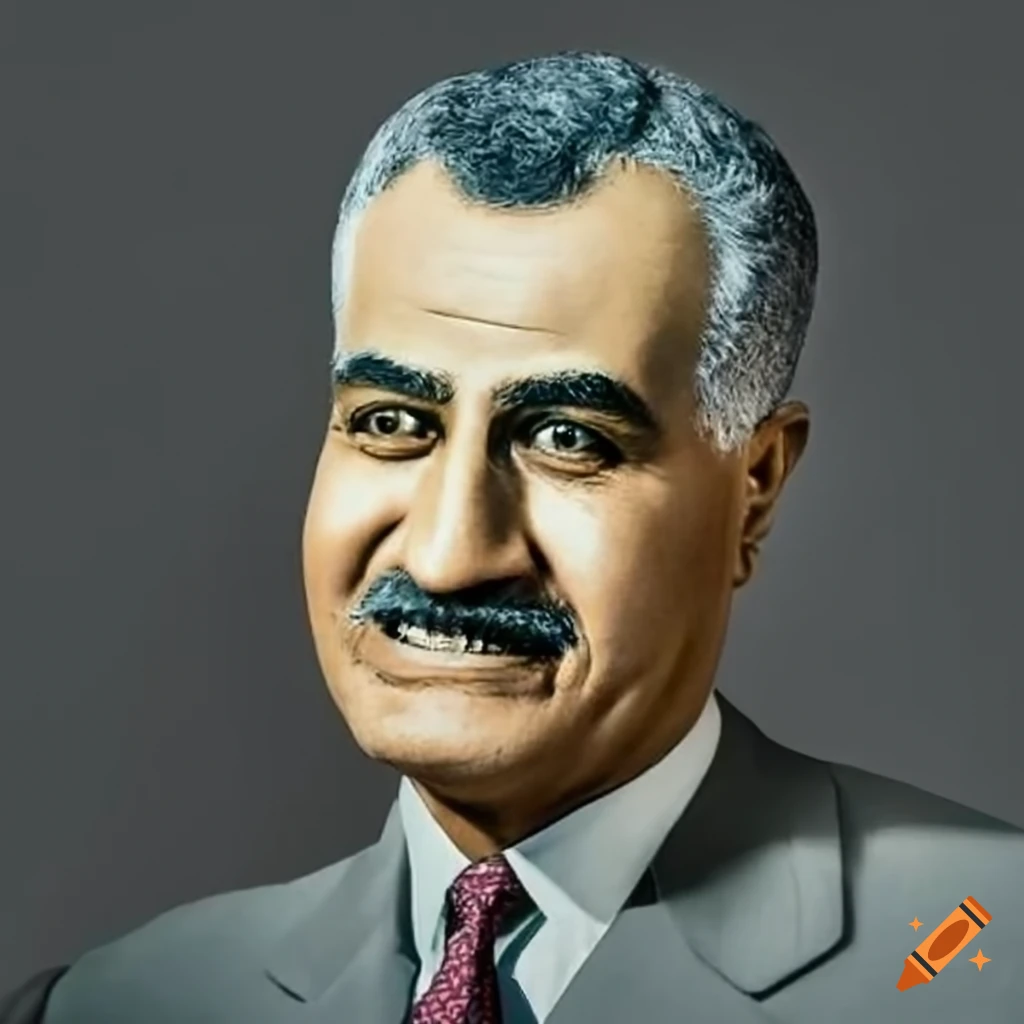 Historical alteration portrait of gamal abdel nasser on Craiyon