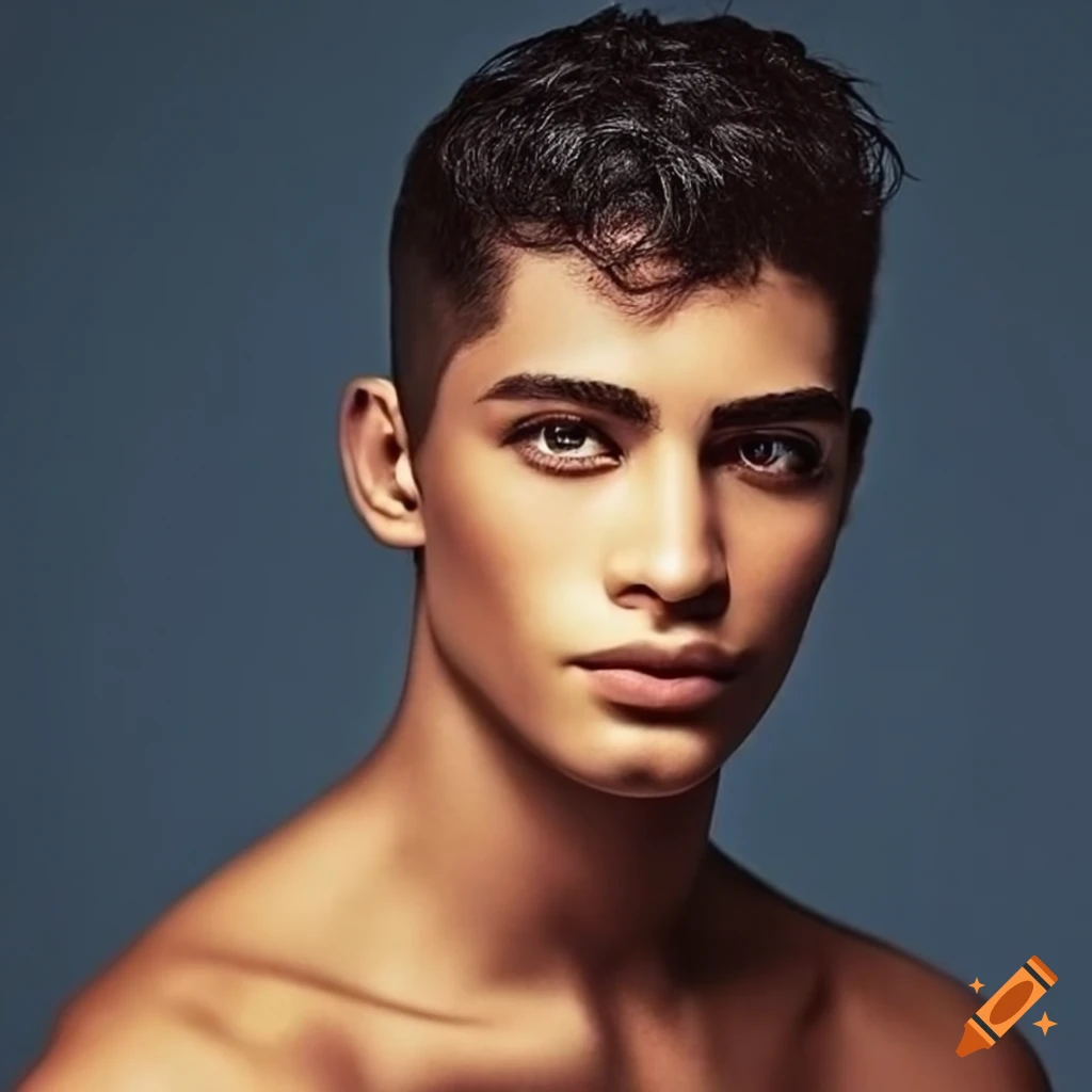 Male supermodel of diverse heritage on Craiyon