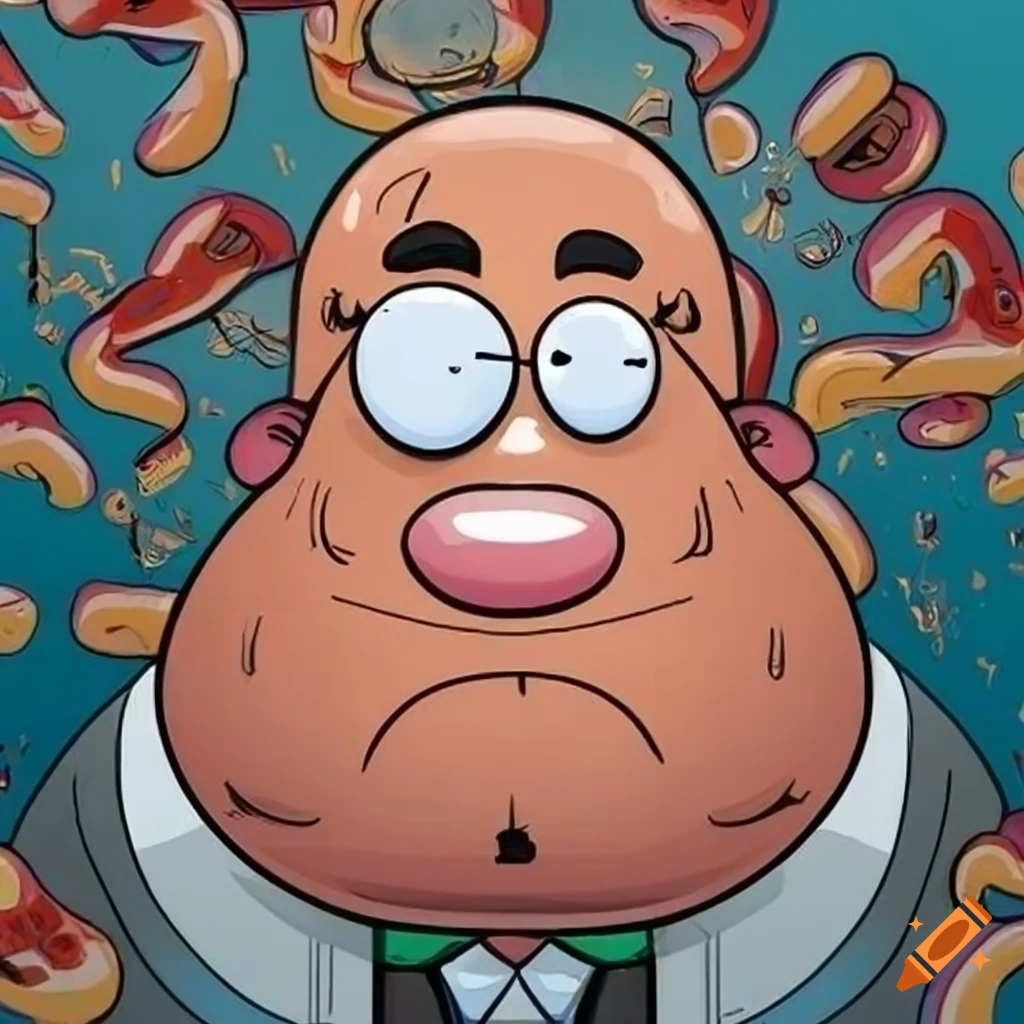 Colorful cartoon illustration of author tim ferriss on Craiyon