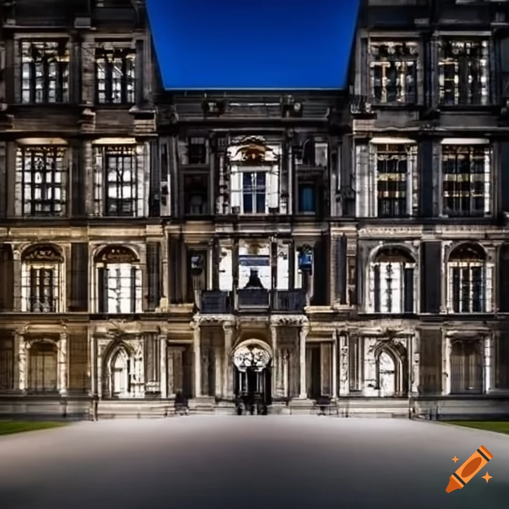 Architectural masterpiece displaying intricate details of a mechanical ...