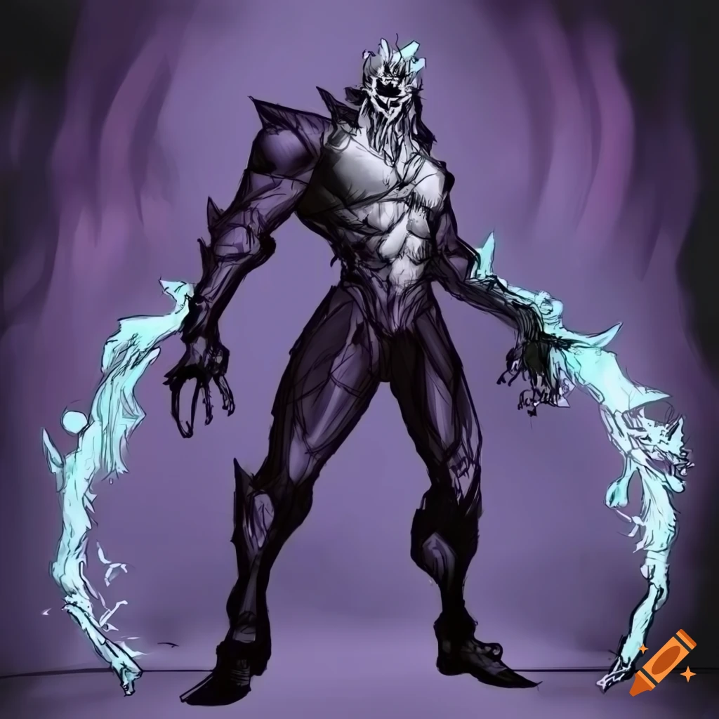 Full body sketch of boros/ghost rider character on Craiyon