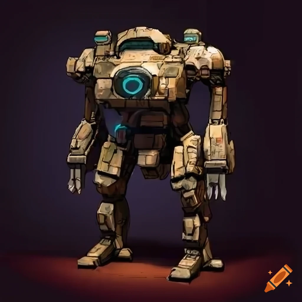 Battle mech on Craiyon