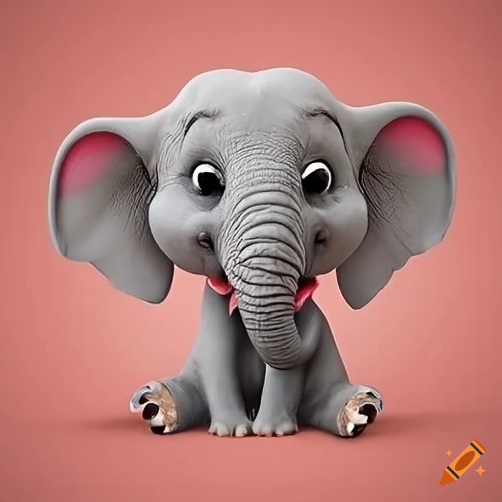 Funny elephant on Craiyon