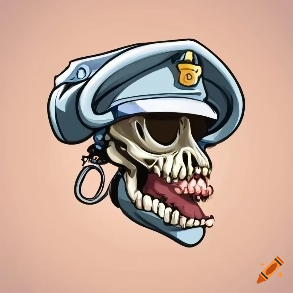 Cartoon police bison skull swat team on Craiyon