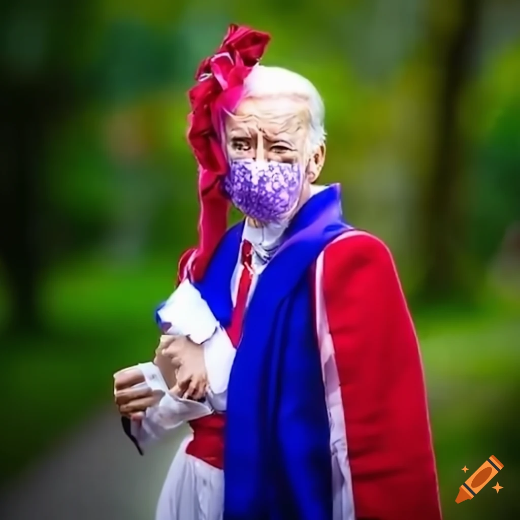 President biden dressed as anime girl on Craiyon