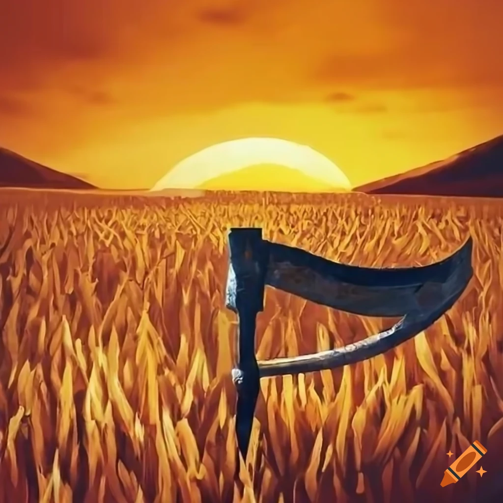 Authentic agricultural tools: scythe, sickle, and grain reaper at ...