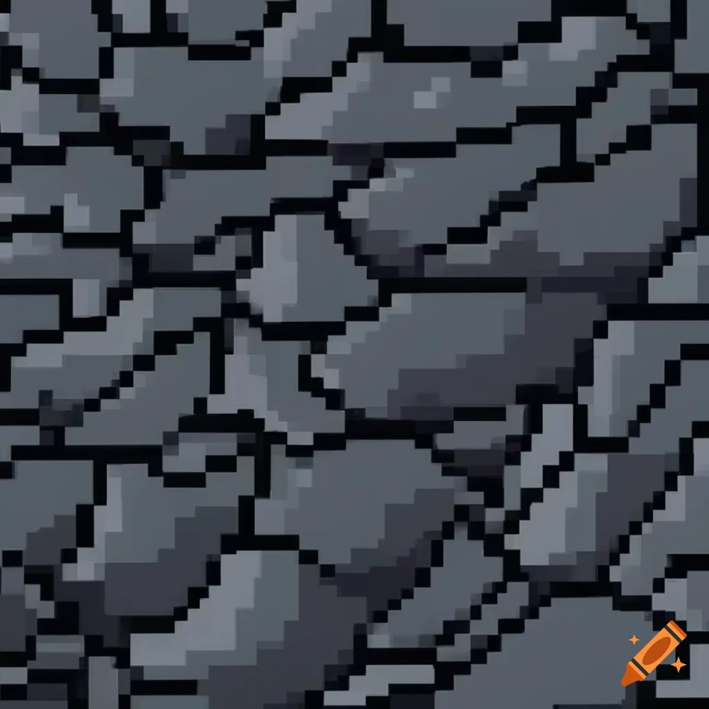 Pixel art grey rocky cliff texture inspired by Jump King on Craiyon