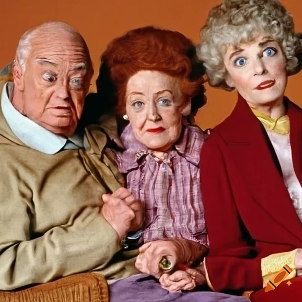 Archie and edith bunker from tv sitcom all in the family on Craiyon