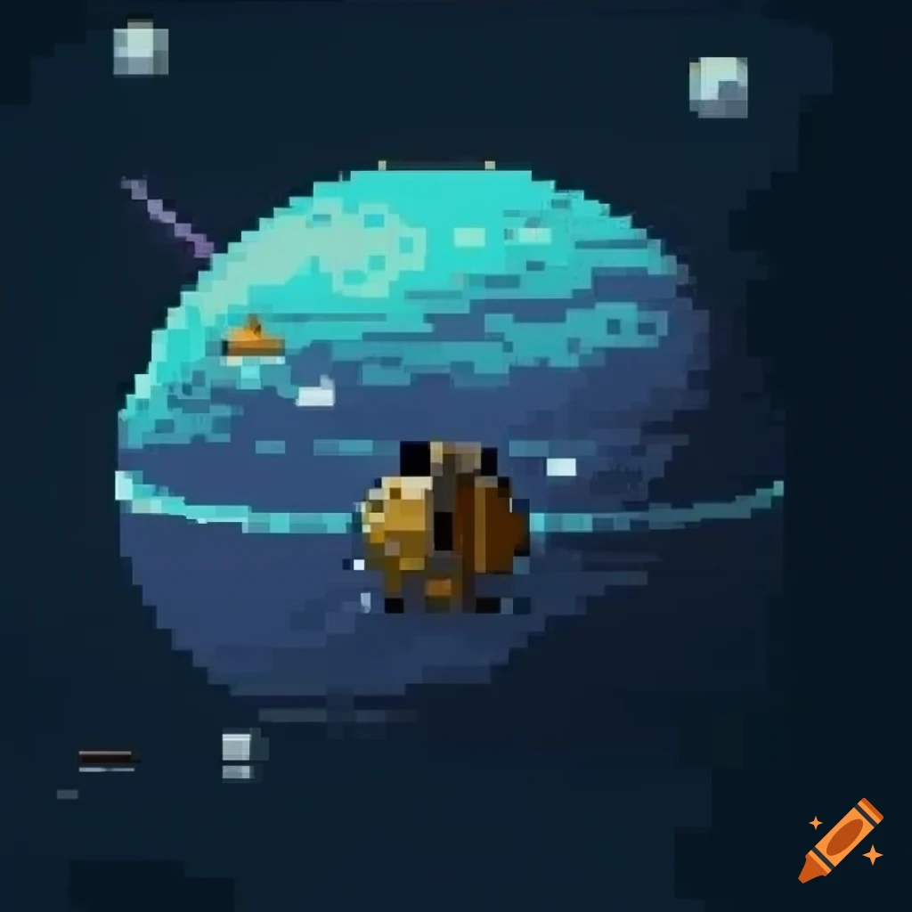 Pixel Art Of A Satellite On Craiyon