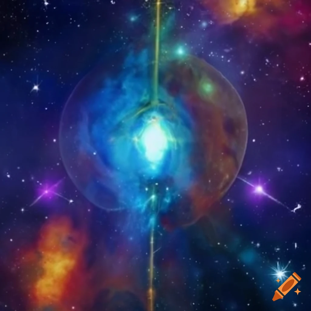 Pleiadian cosmic light love on Craiyon