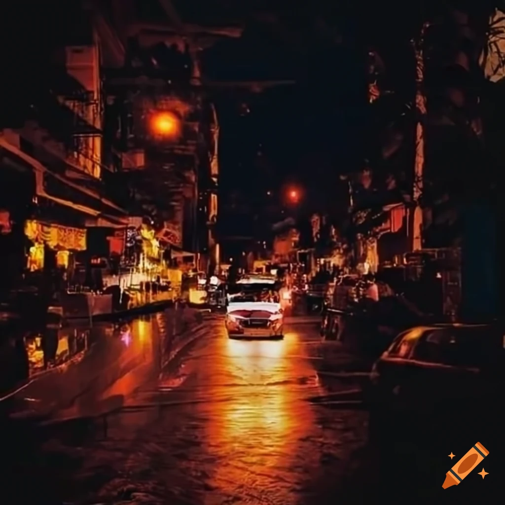 Vibey late-night streets scene in the philippines on Craiyon
