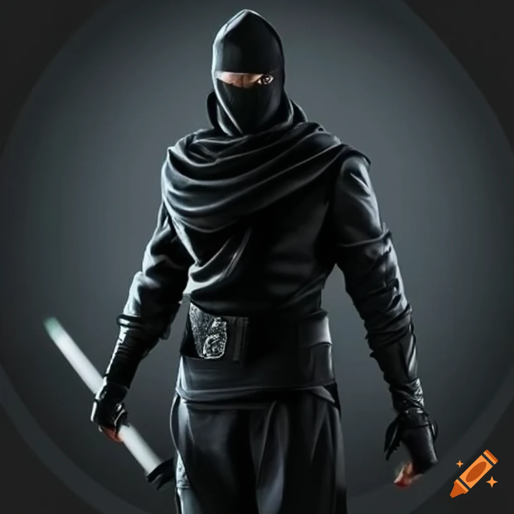 Black suit ninja on Craiyon