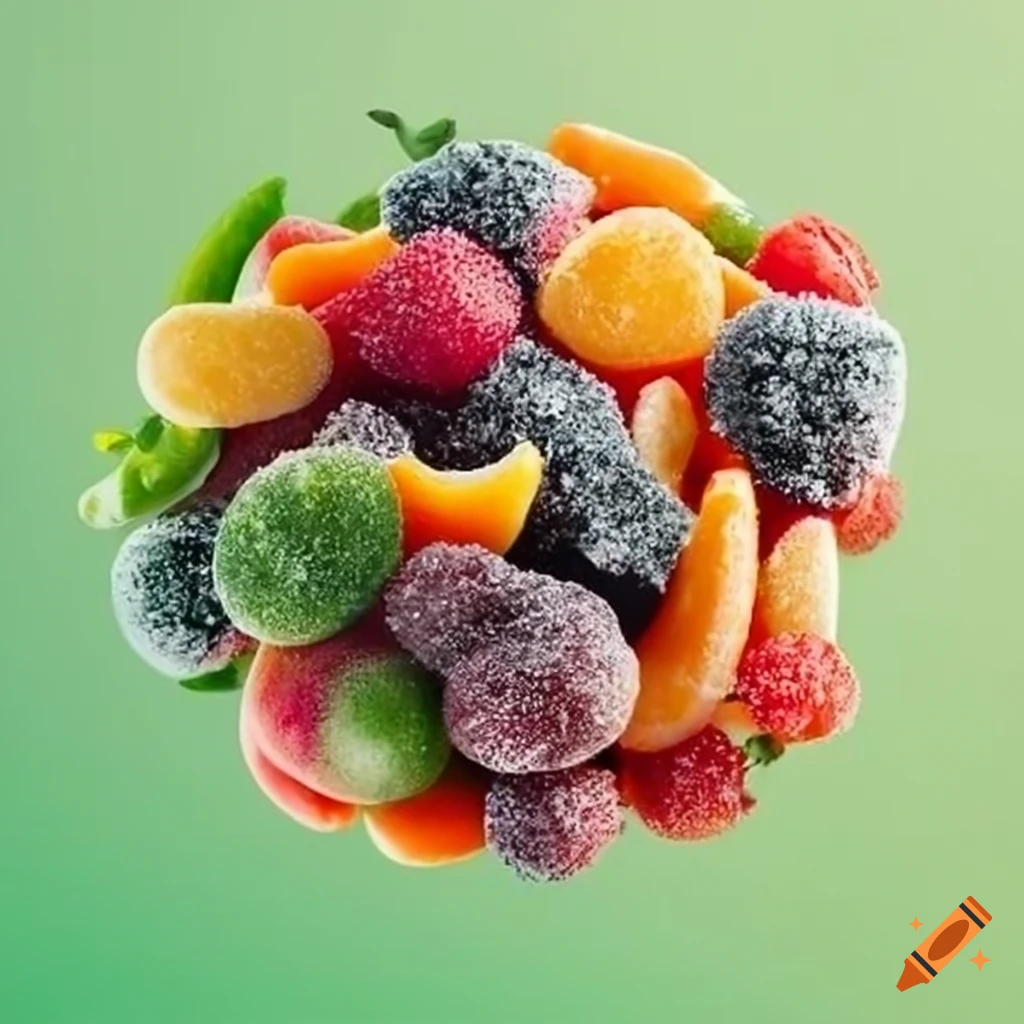 Frozen fruits and vegetables on Craiyon